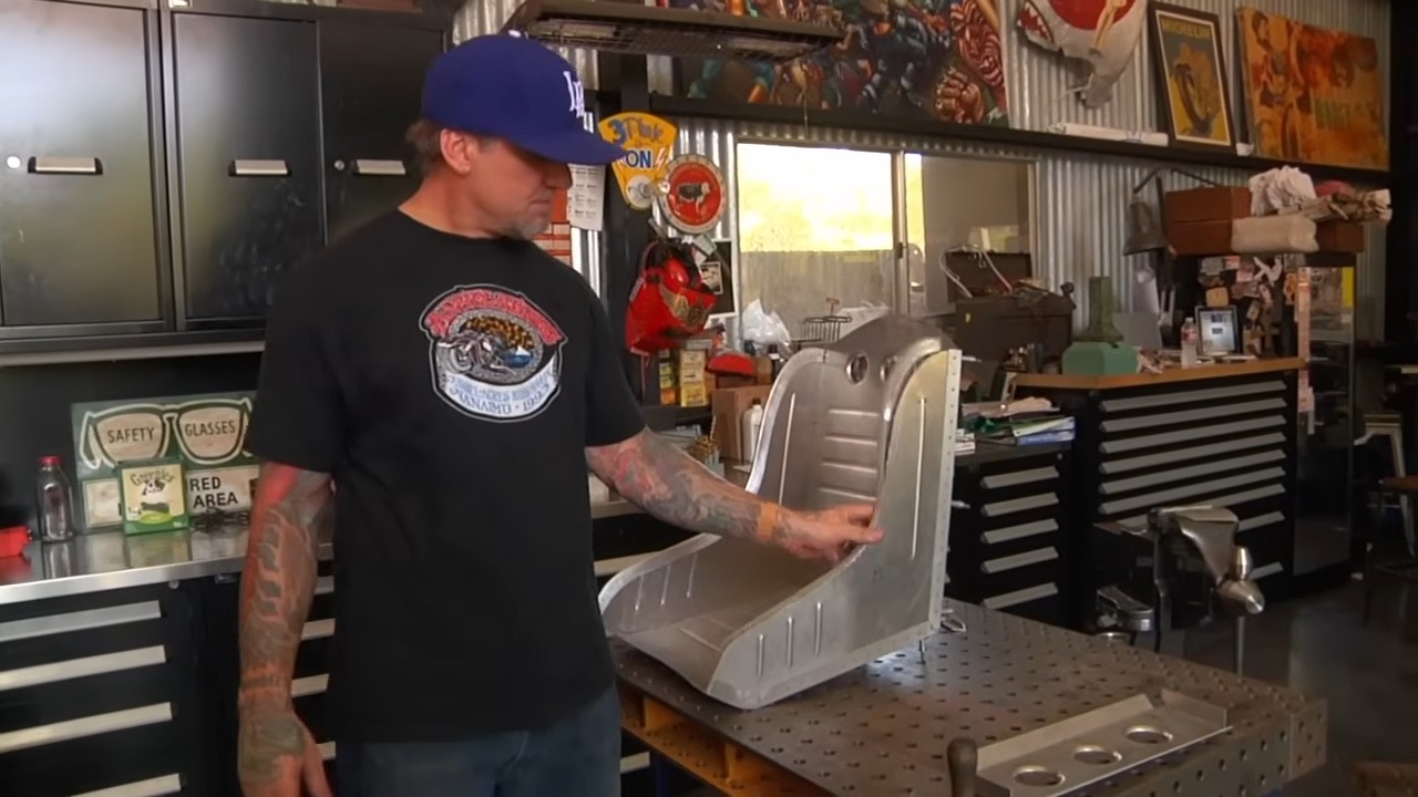 Jesse James rivets by hand