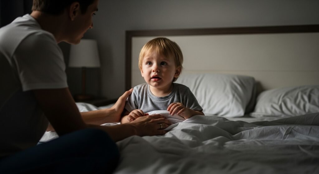 The reason why some toddlers wake in the night crying and what parents ...