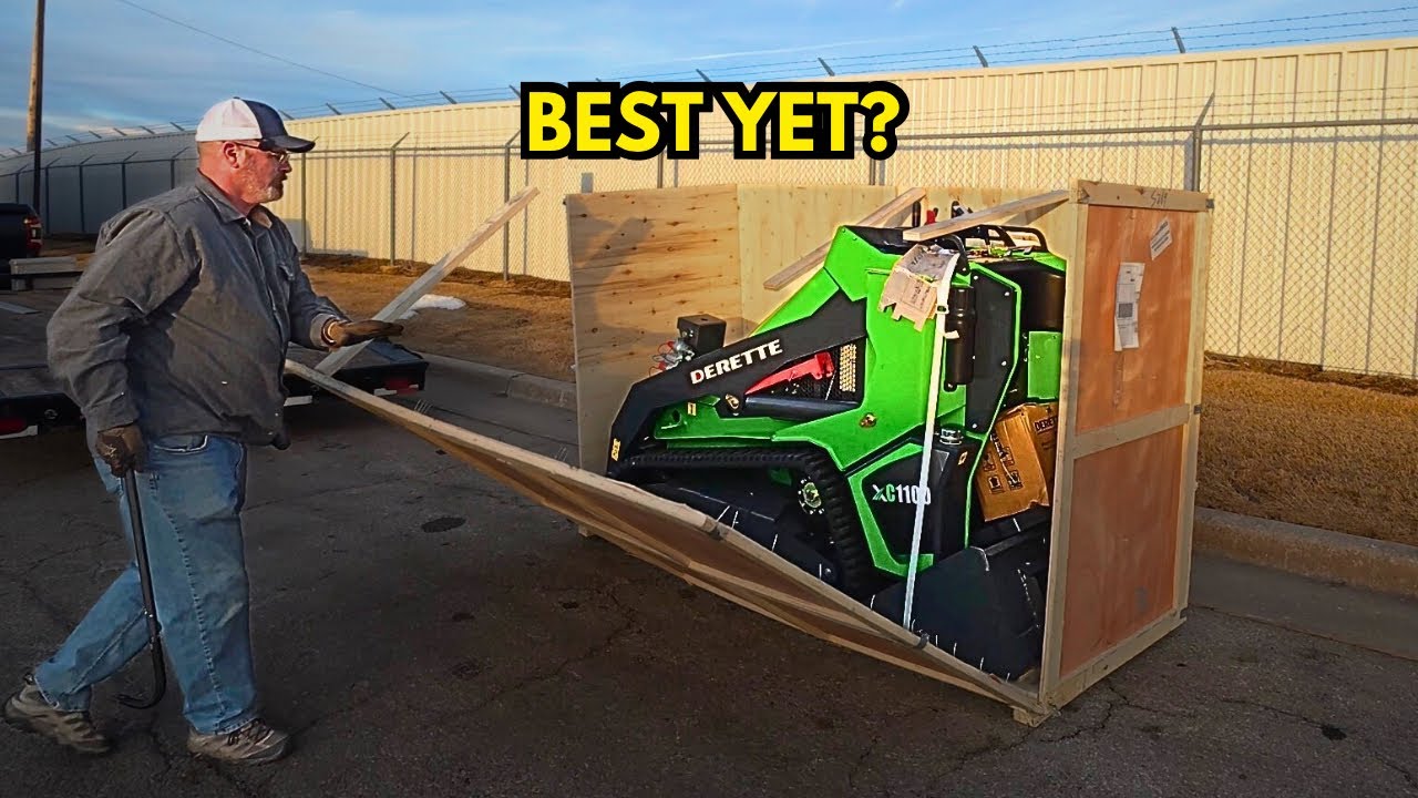 Crate opening new mini skid steer changing the game