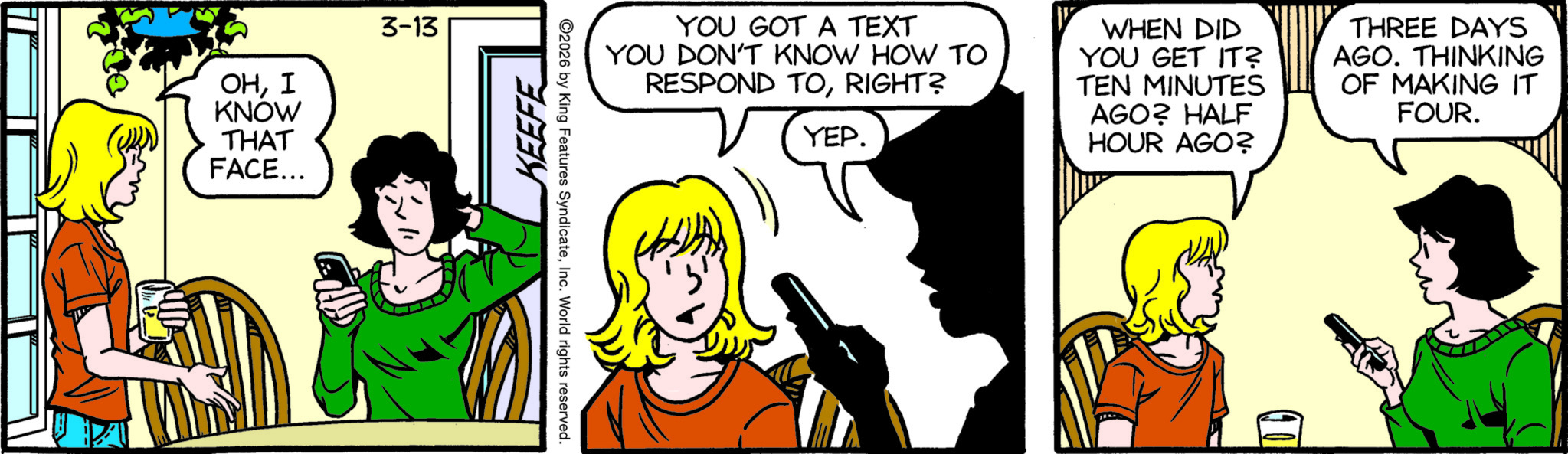Sally Forth by Francesco Marciuliano; drawn by Jim Keefe