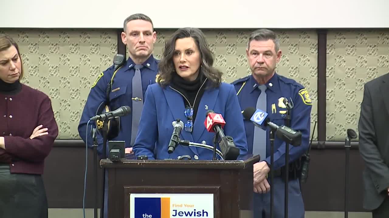 Michigan Gov. Gretchen Whitmer, others speak after Temple Israel attack