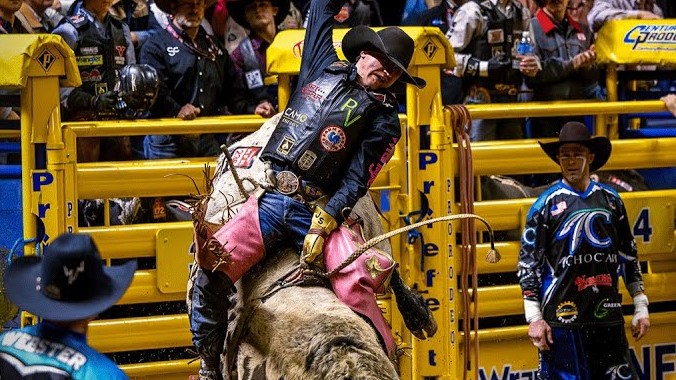 Watch how this bull hit so hard - it sent him headfirst to the dirt