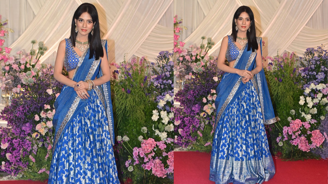 Amrita Rao’s traditional blue lehenga look at 44 reminds fans of Vivah ...