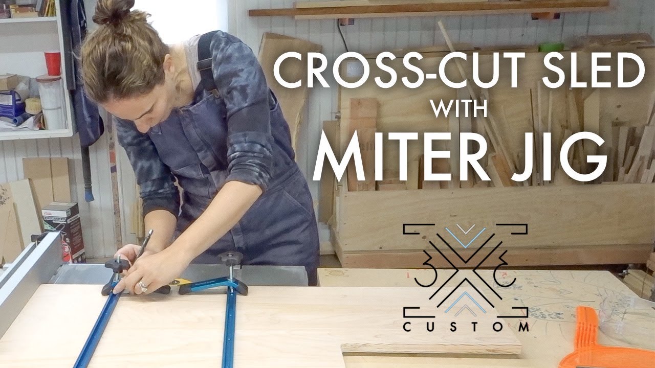 Making a cross cut sled // miter jig // stop block // T-track ...