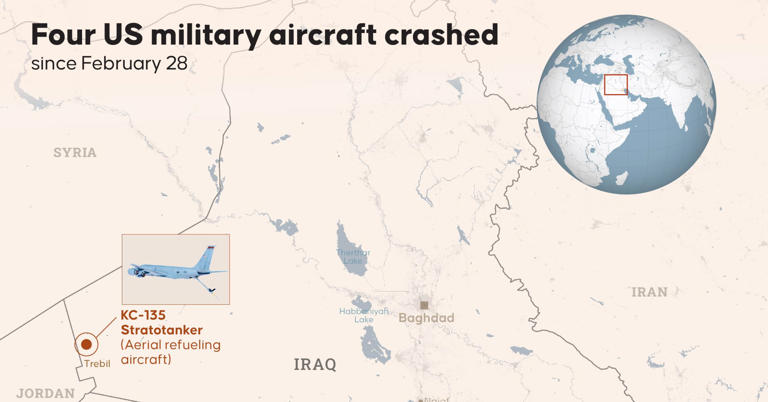 All six crew members killed in KC-135 refueling plane crash in Iraq, US ...