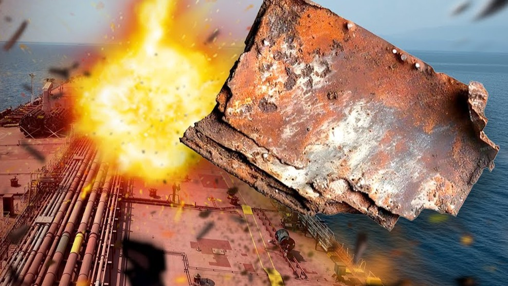 Watch this tanker explosion launch car-sized shrapnel 6 miles away