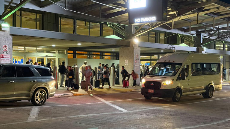 Austin airport line goes out the doors Friday morning