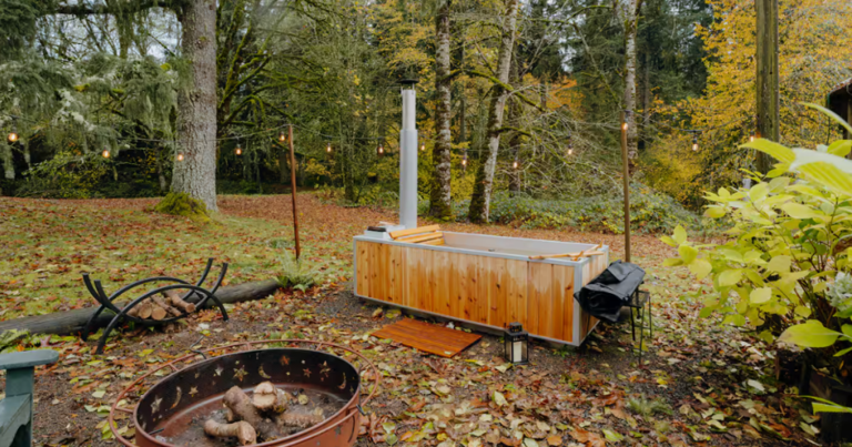 This secluded Oregon Airbnb sits steps from a roaring waterfall