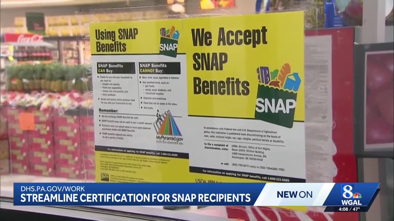 New initiative introduced to streamline SNAP certification process in Pa.