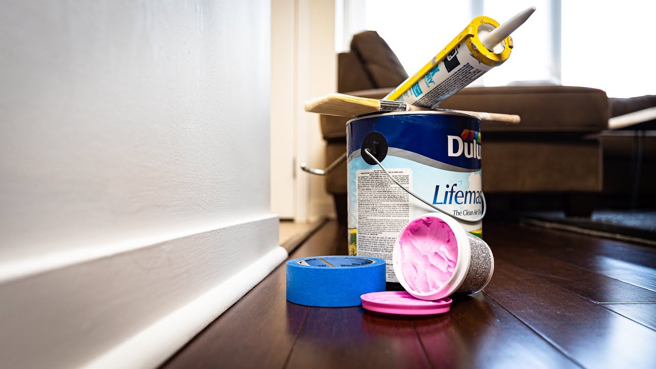 Cheap fix for small cracks in your baseboard and trim