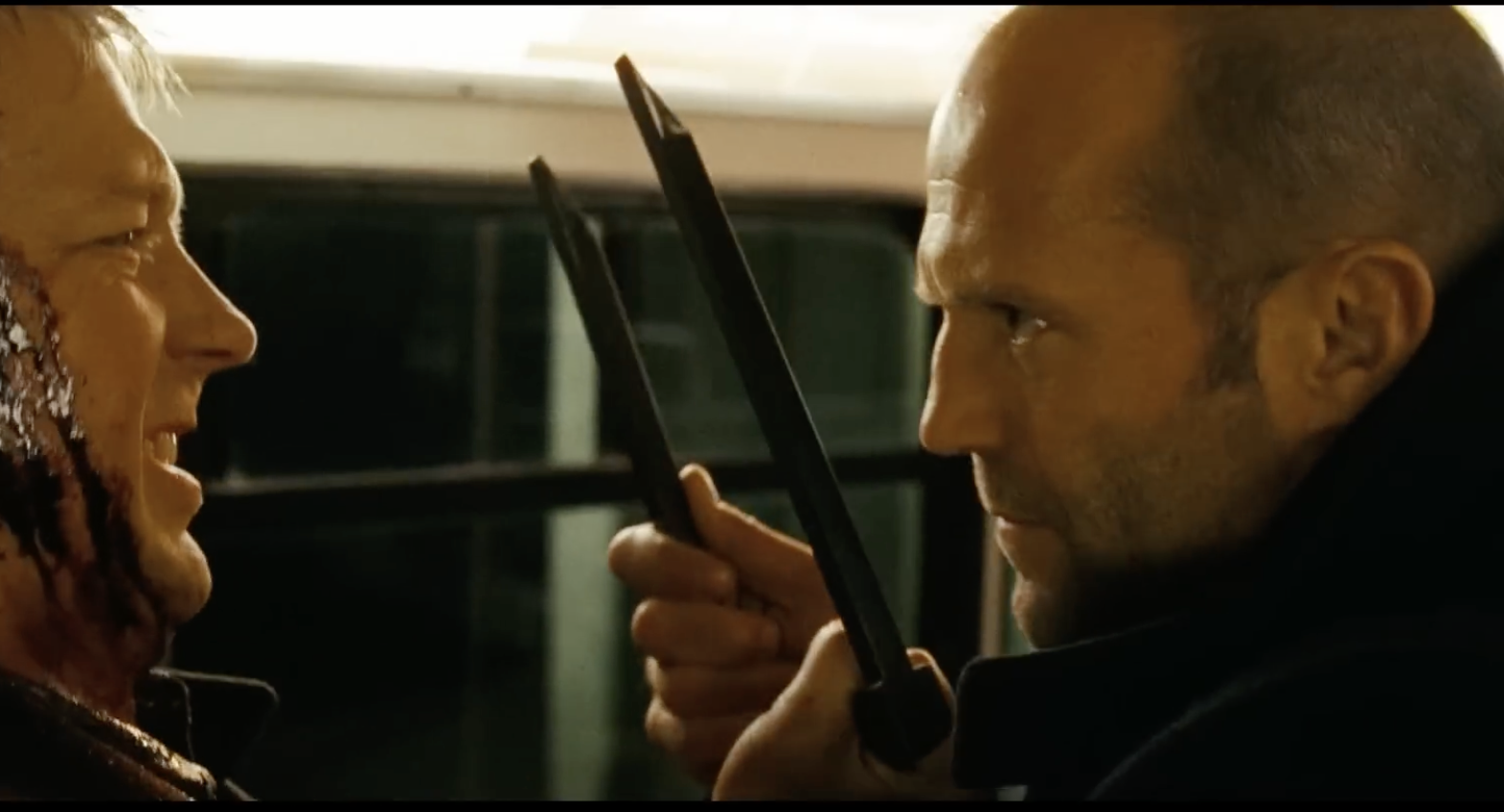 Jason Statham kicks butt on a bus