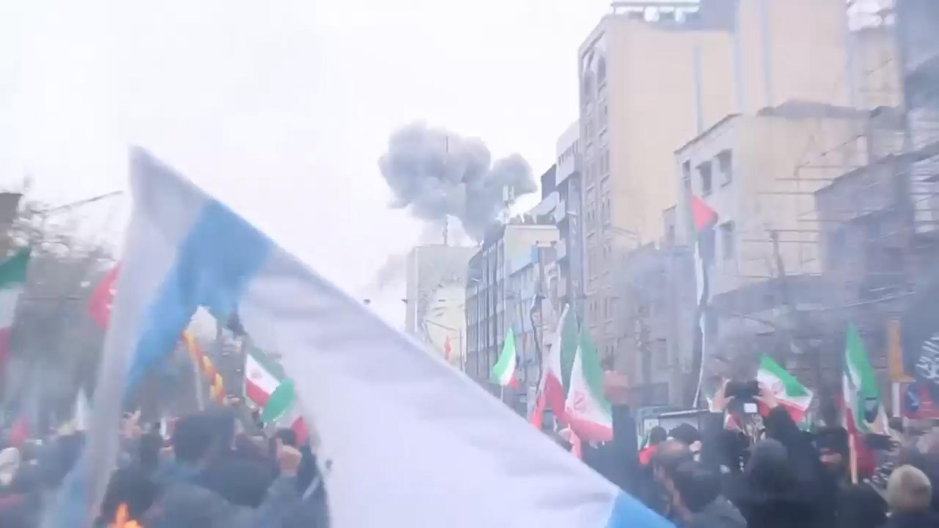 Explosion rocks Tehran during government-organized rally, AP explains