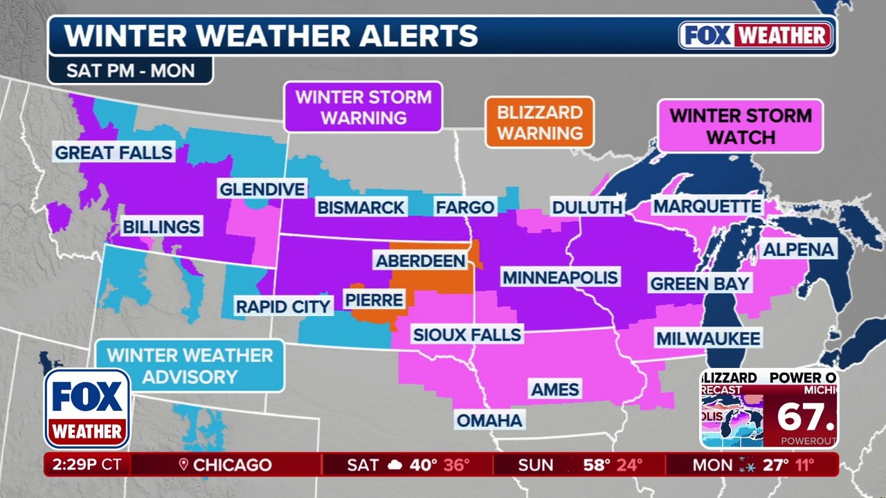 First blizzard warnings issued for weekend storm looming over upper ...