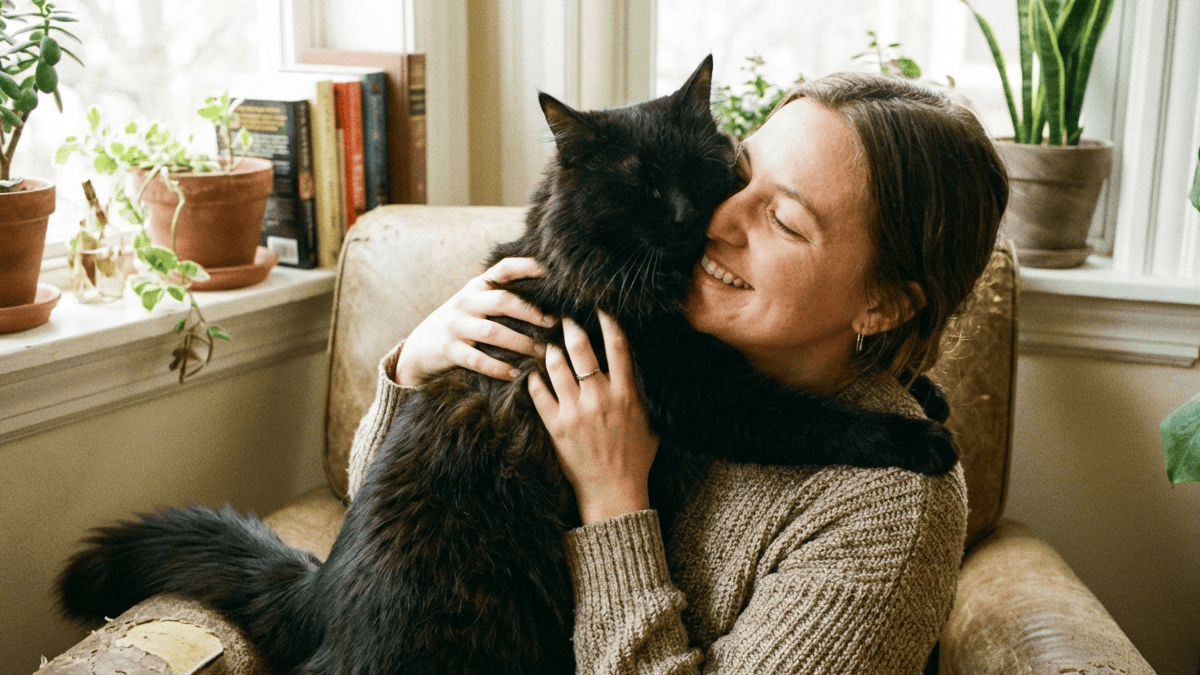 Does your cat hug you like this? This says something about their ...