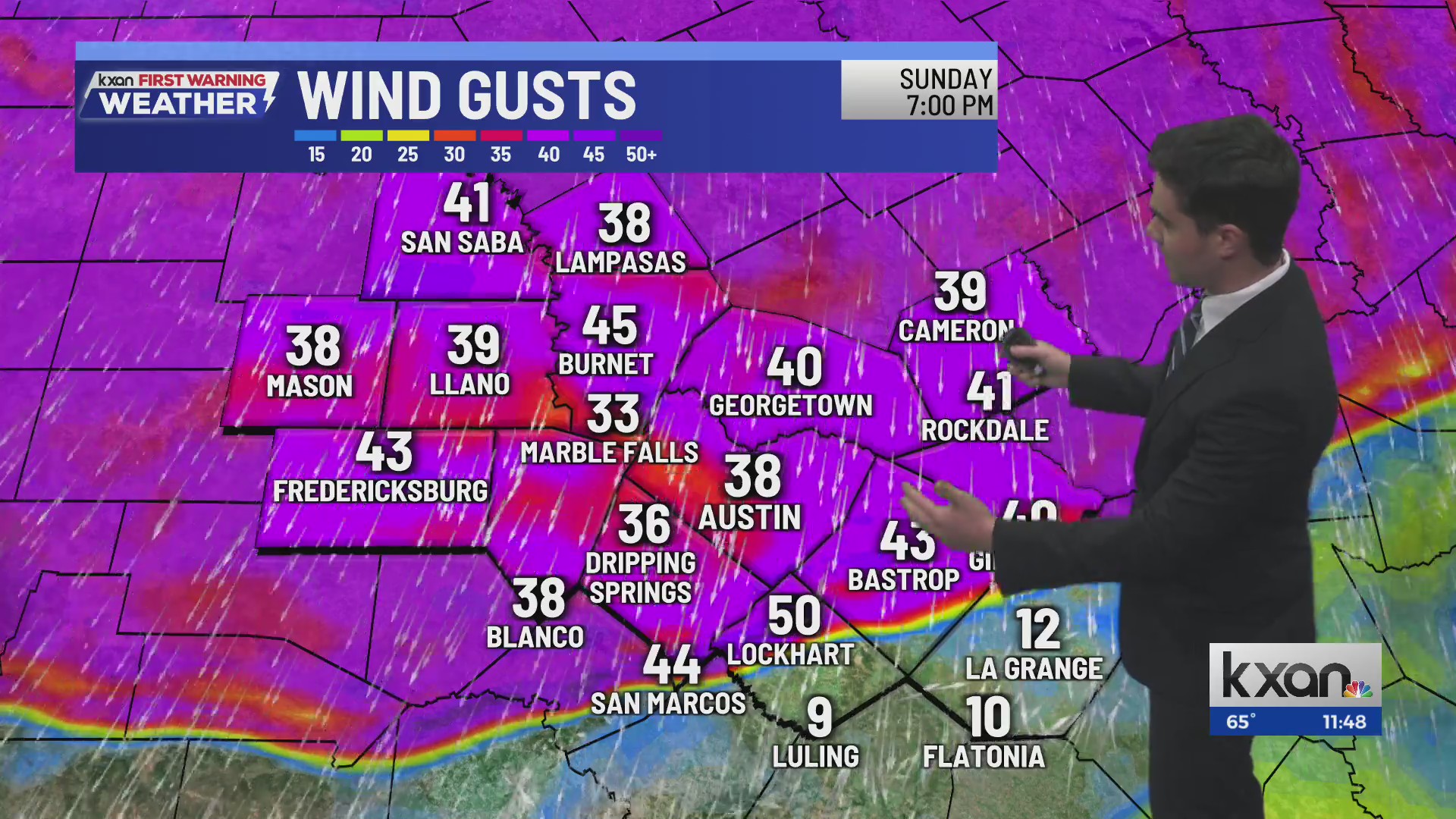 Near-record heat, strong cold front Sunday into Monday | KXAN weather ...