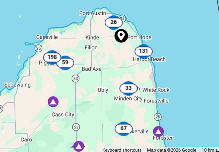 High winds cause widespread power outages in Huron County