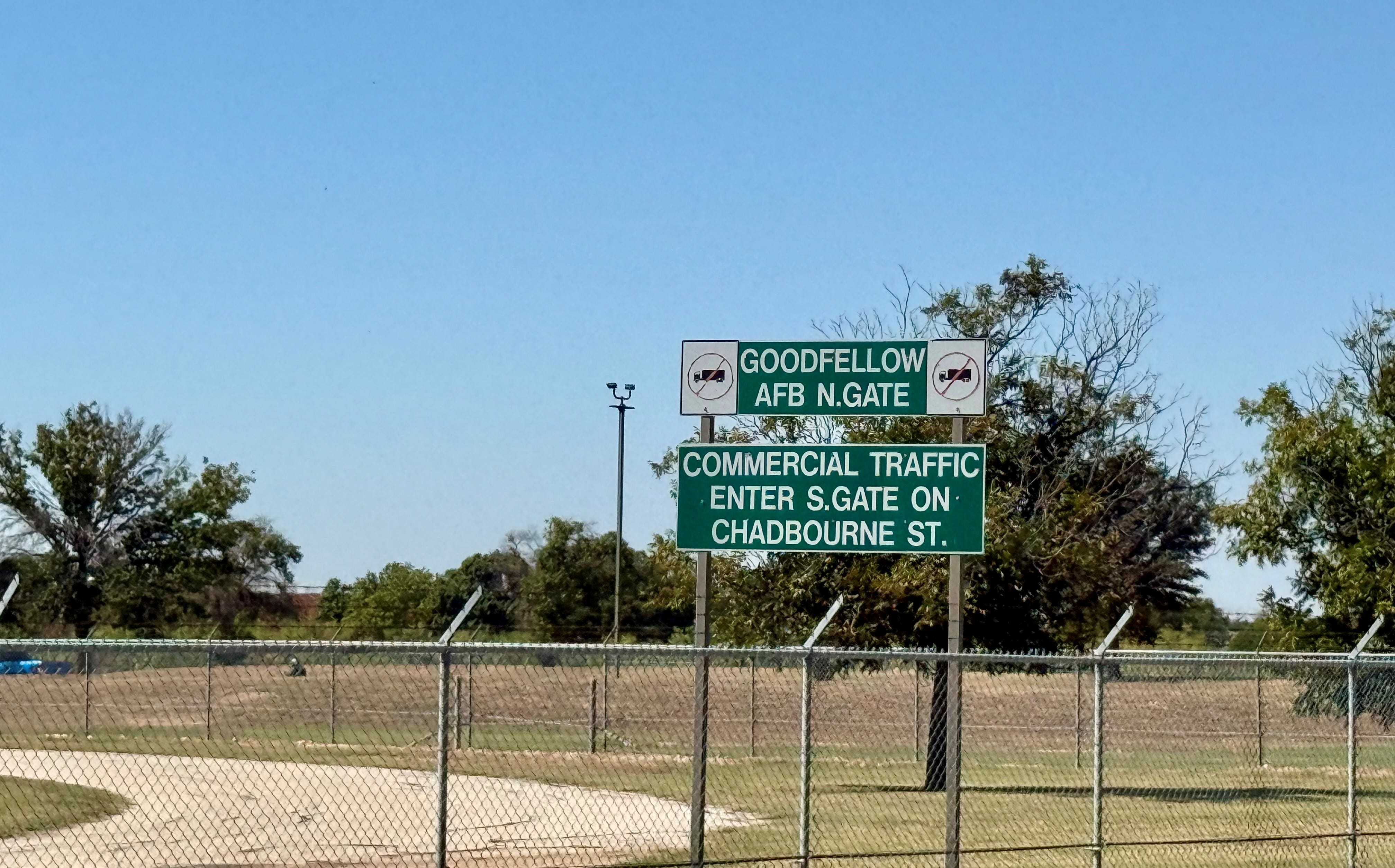 Goodfellow Air Force Base gate hours changing