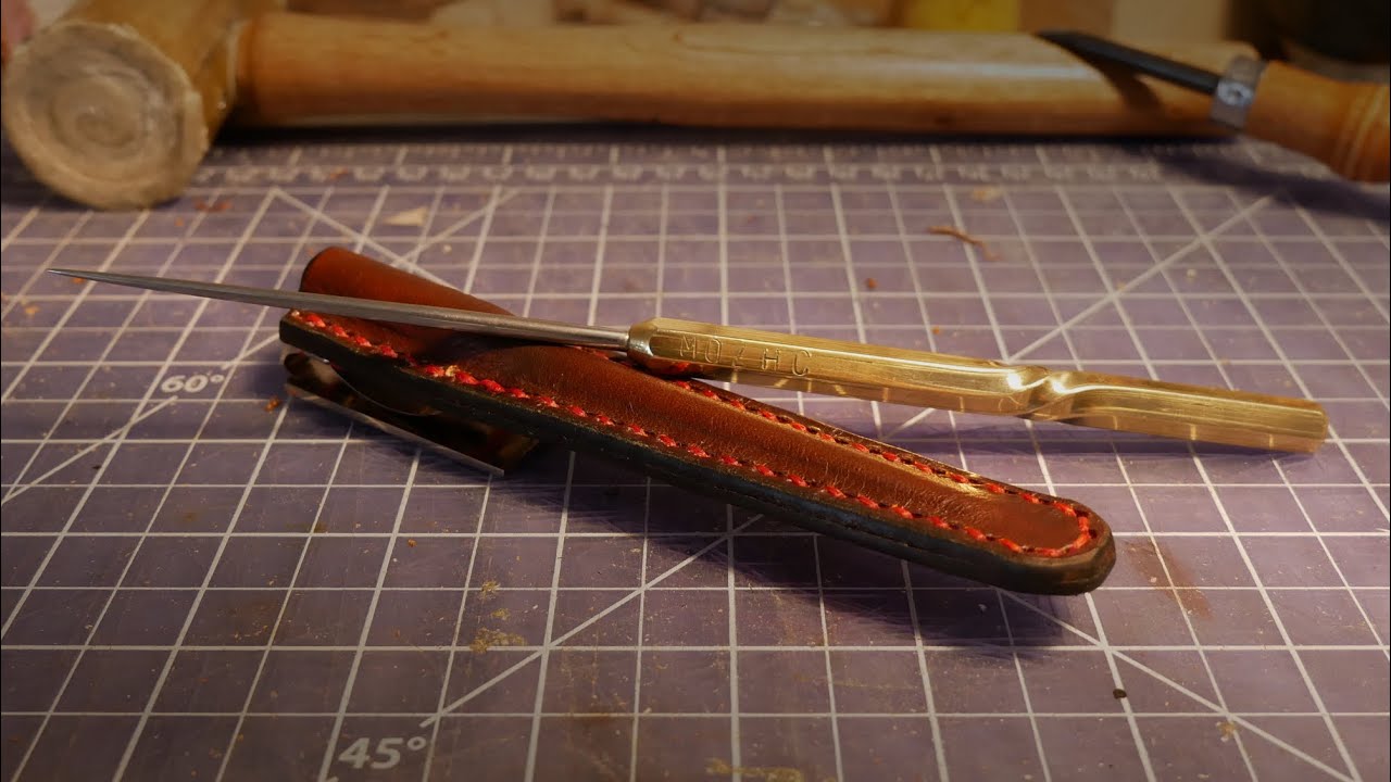 I made a leather ice pick sheath! 🧊
