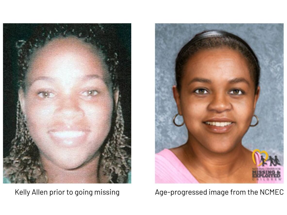 NCMEC releases age-progressed image of Kelly Allen 19 years after her ...