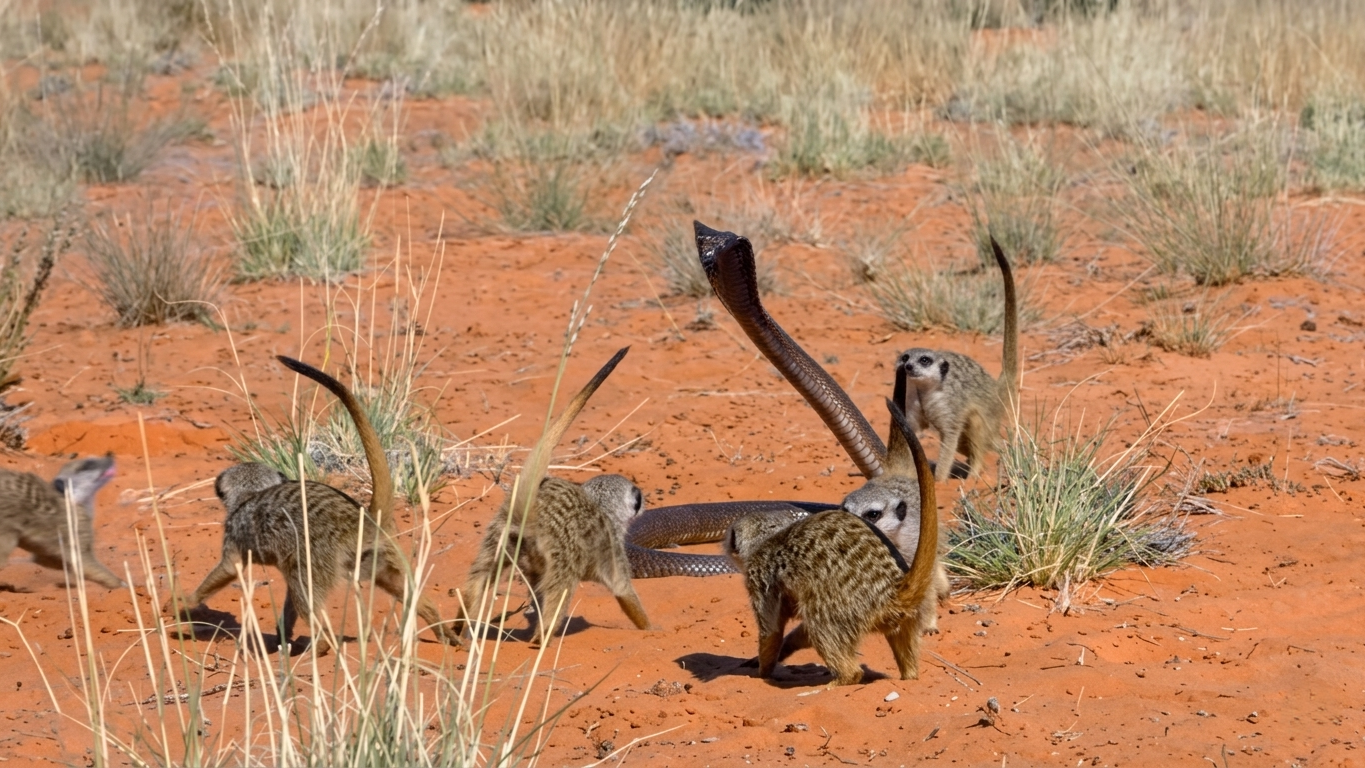 Watch what happens when a cobra gets surrounded by mongooses