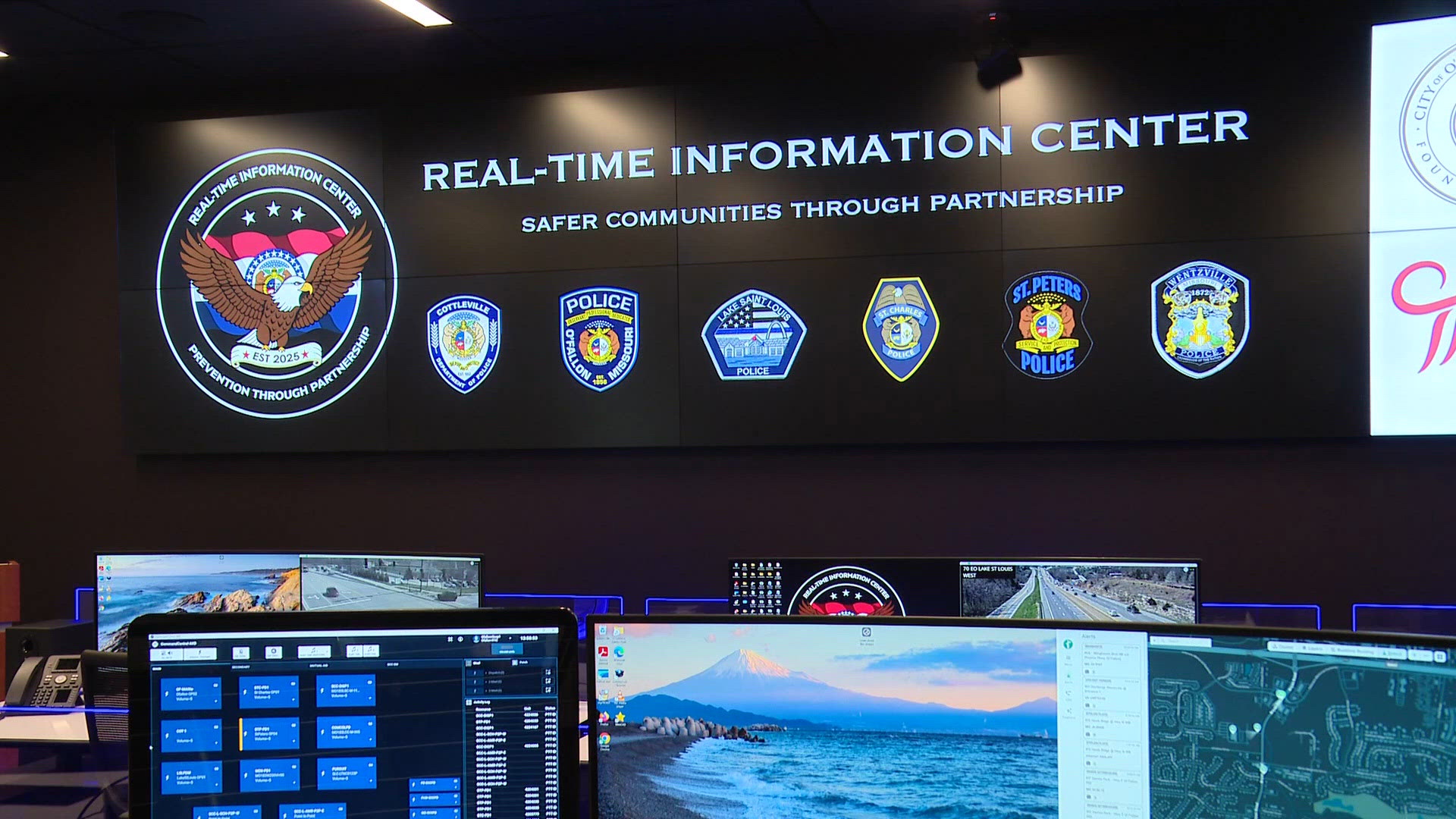 Ribbon-cutting for real-time information center in O'Fallon