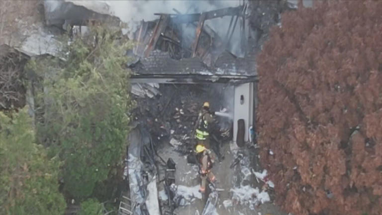 Morning fire destroys home in south Orange County