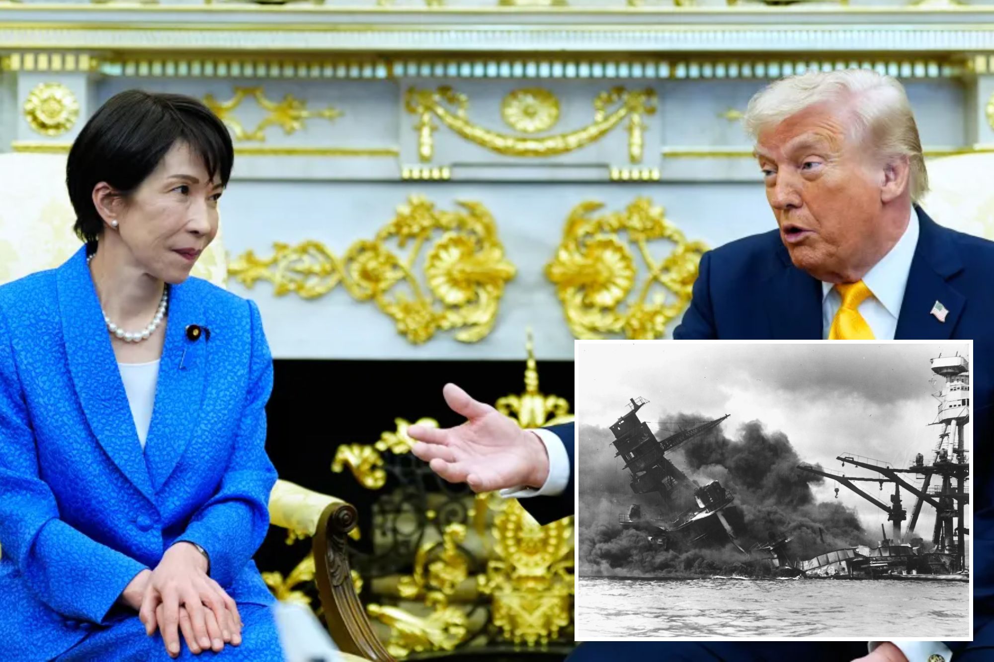 Trump draws gasps with shocking Pearl Harbor quip in front of Japanese ...