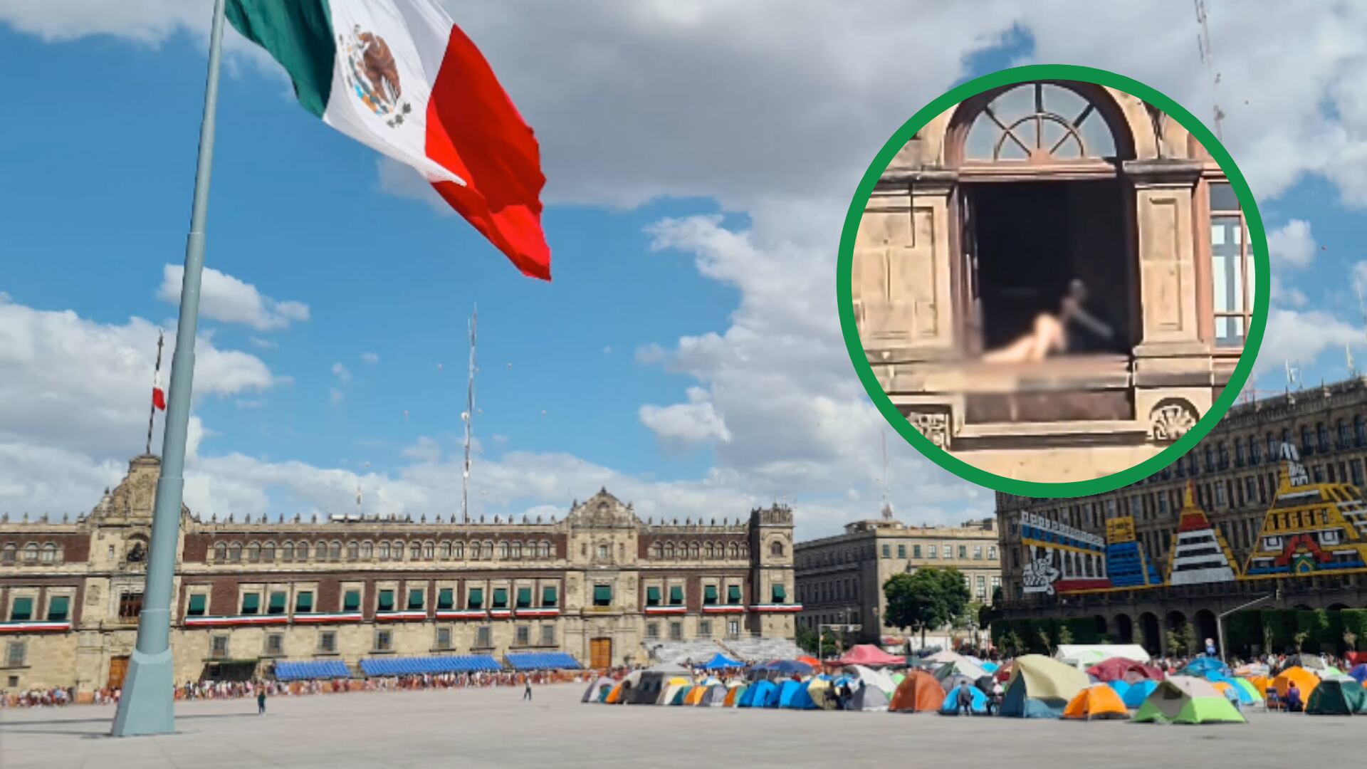 Así se bronceaba una mujer en un balcón de Palacio Nacional durante ...