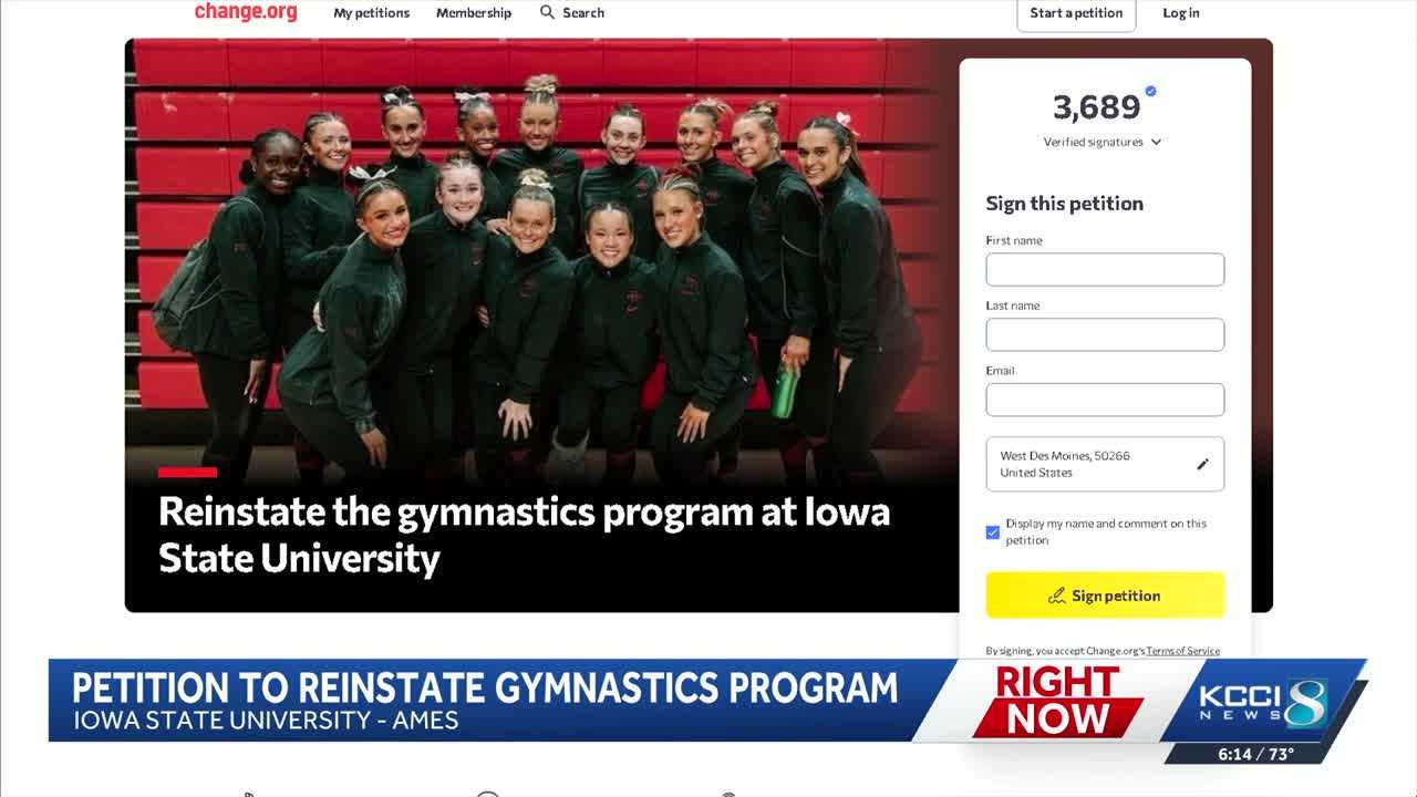 Petition seeks to revive women's gymnastics program at Iowa State ...