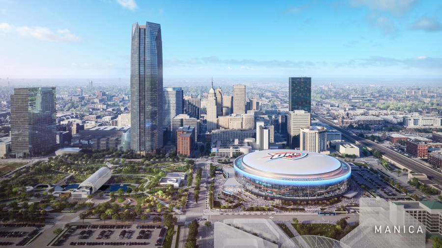 New renderings unveiled for future Oklahoma City Thunder arena