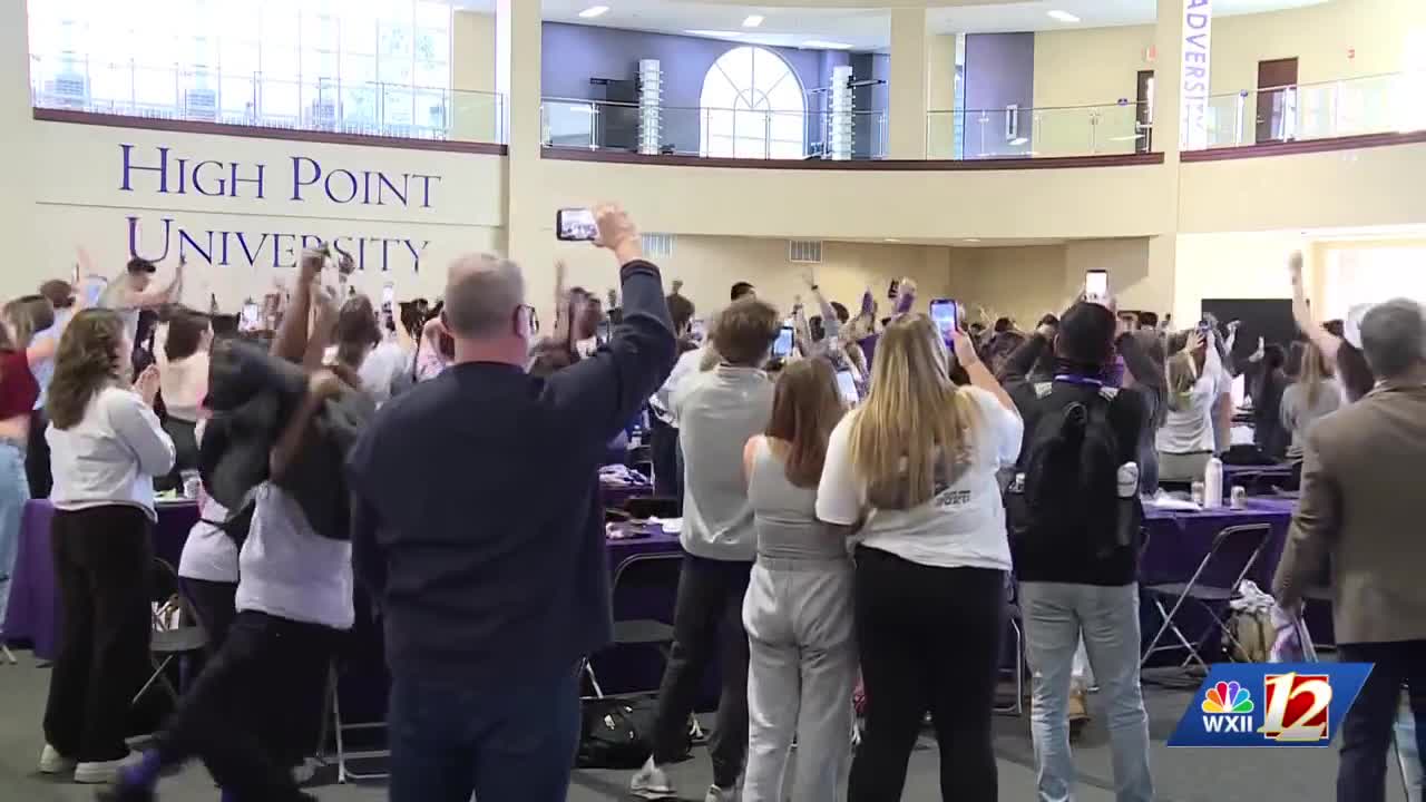 High Point University men's basketball team upsets Wisconsin in Round of 64
