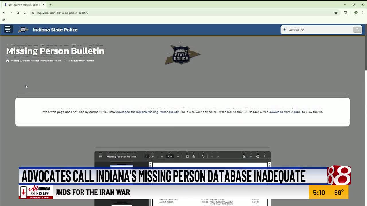 Advocates call Indiana's missing person database inadequate