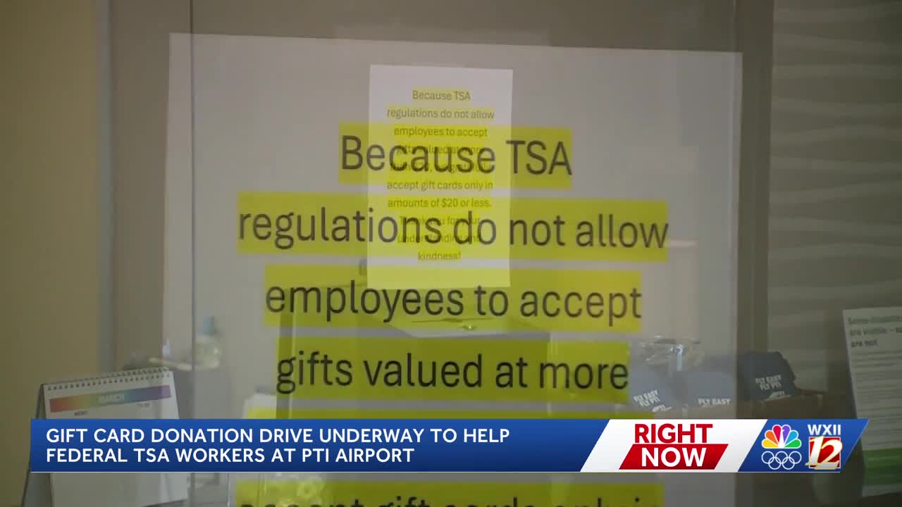 TSA employee gift card drive