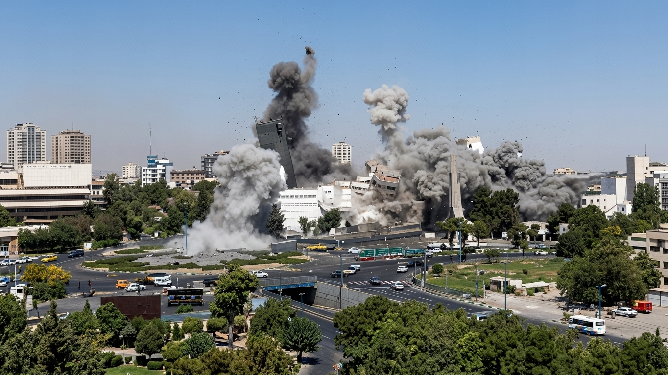 Watch how the Iranian capital was struck by US missiles