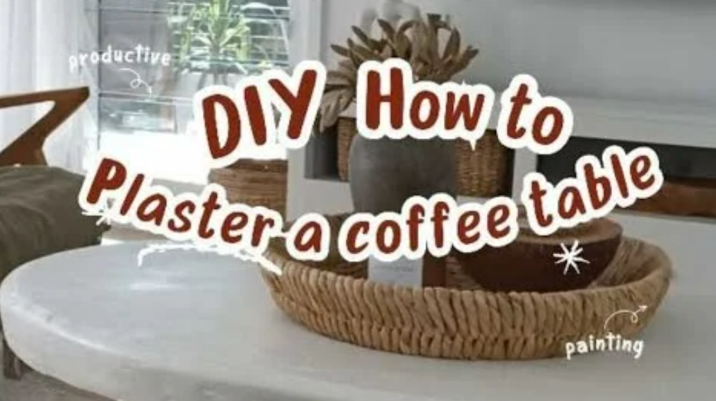 How I saved an old coffee table using plaster finish