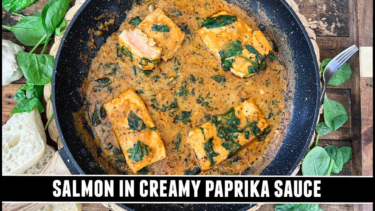 Salmon in creamy paprika sauce: Easy 20-minute healthy recipe