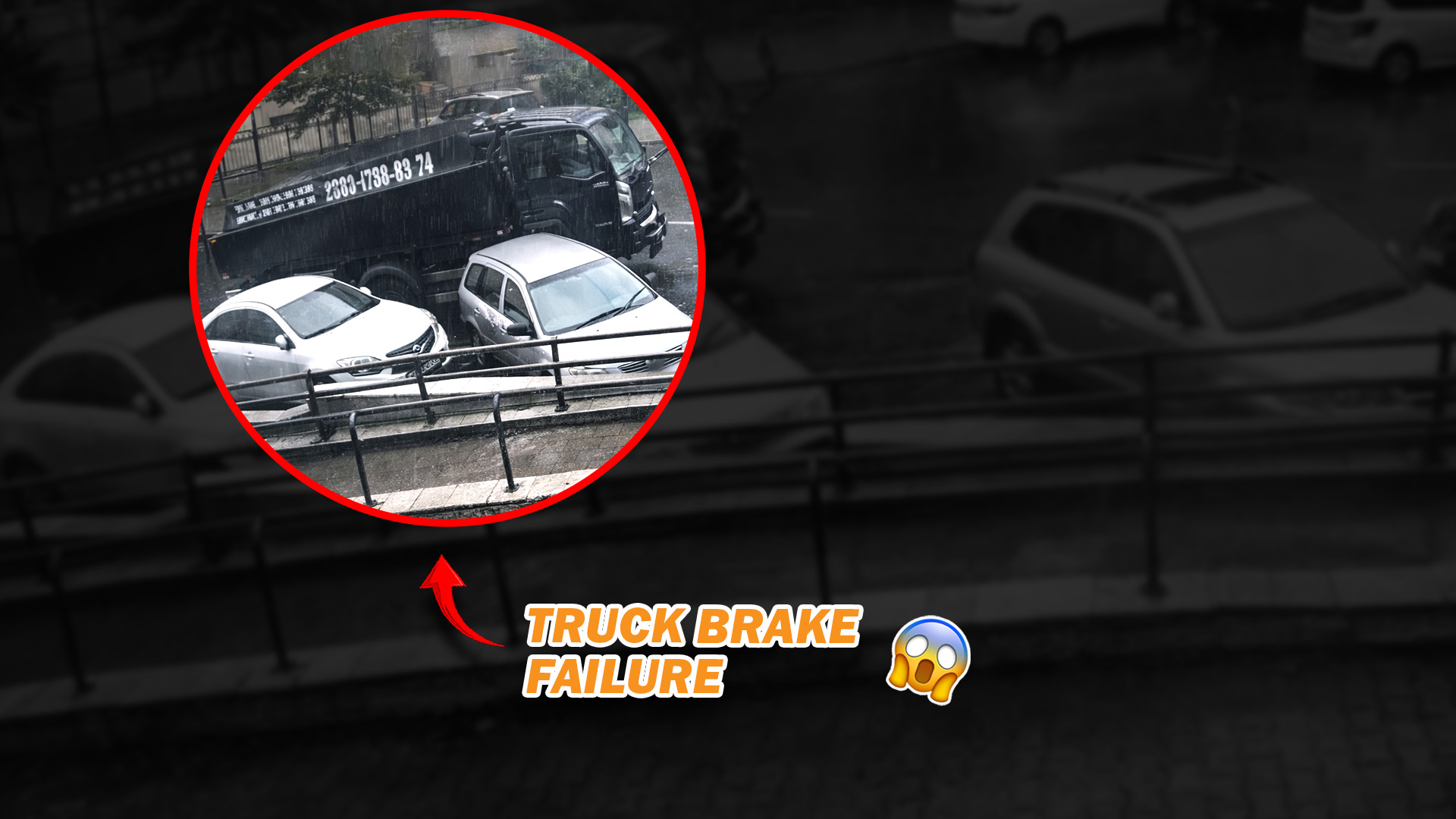 Truck brake failure causes collision with another vehicle