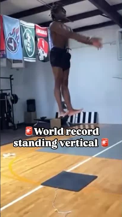 World record standing vertical jump attempt