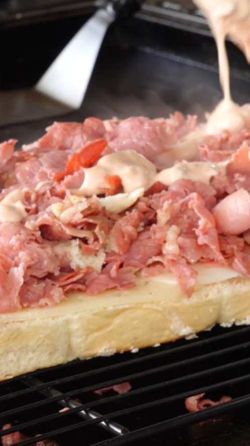 What makes these griddled Reuben sliders so addictive