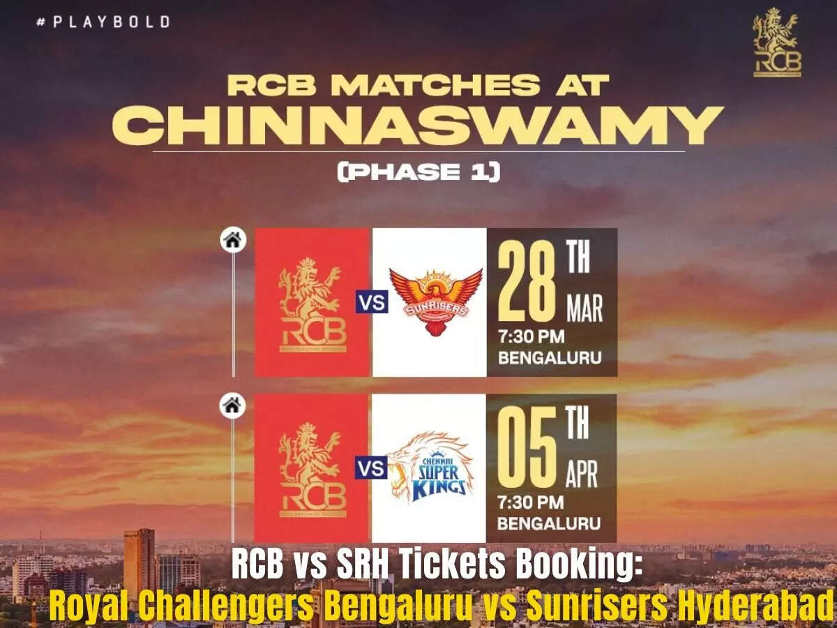 RCB vs SRH IPL 2026 tickets: How to book online, price range & IPL ...