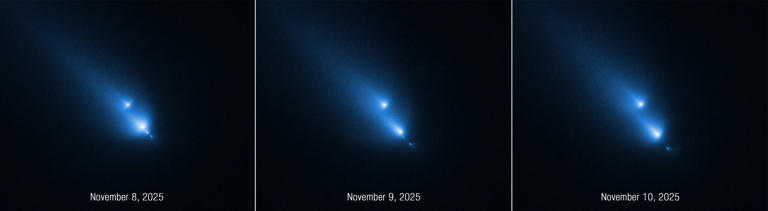 NASA camera accidentally captures moment comet breaks up in real time