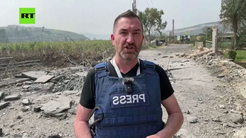 Watch: Missile lands near Russian TV crew during live report in Lebanon