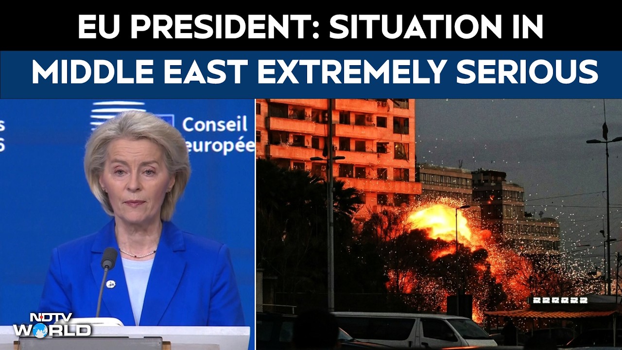 European Union President von der Leyen says situation in Middle East is ...