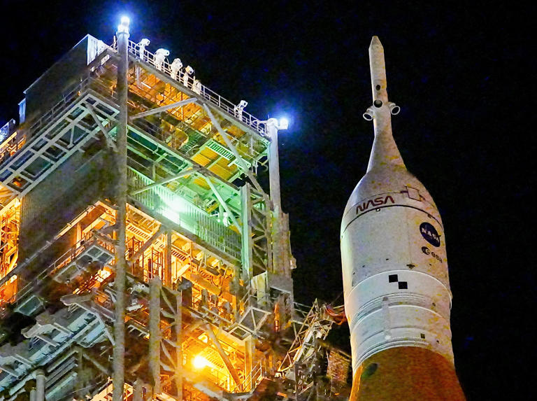 Watch Artemis II SLS rocket live on Kennedy Space Center launch pad
