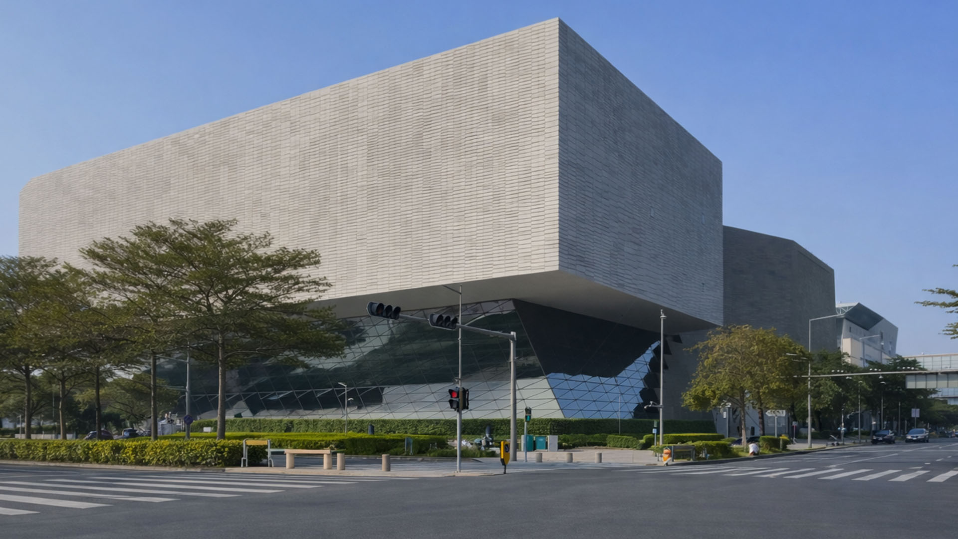 Edifici geometrici danno forma all'identità della città moderna in Cina