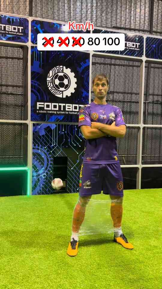 Football speed ball challenge that tests your reflexes