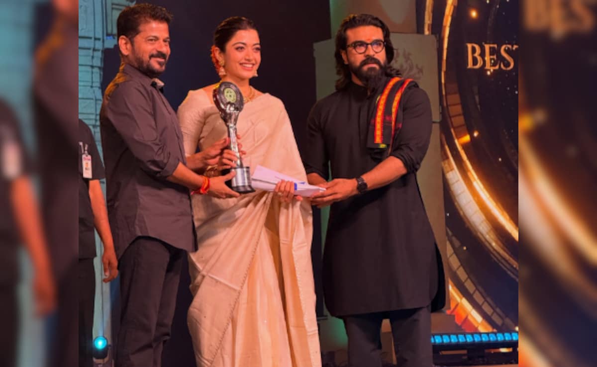 Rashmika Mandanna after receiving Telangana Gaddar Film Award: "First ...