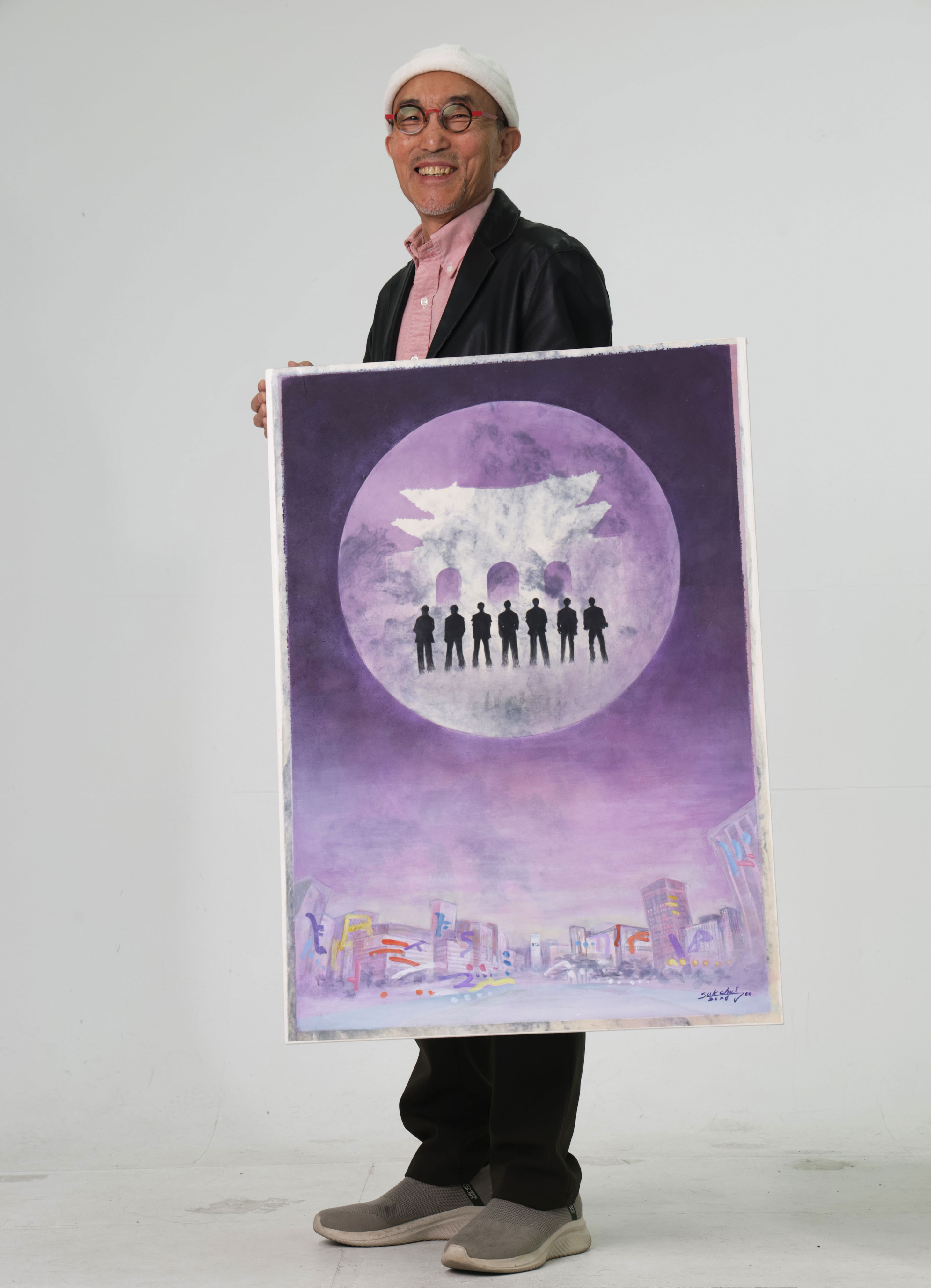 Suk Chul-joo's BTS-inspired Gwanghwamun painting gift