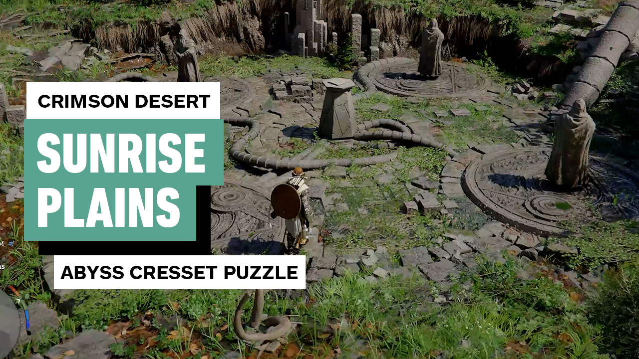 Crimson Desert puzzle solution - Abyss Cresset of Sunrise Plains