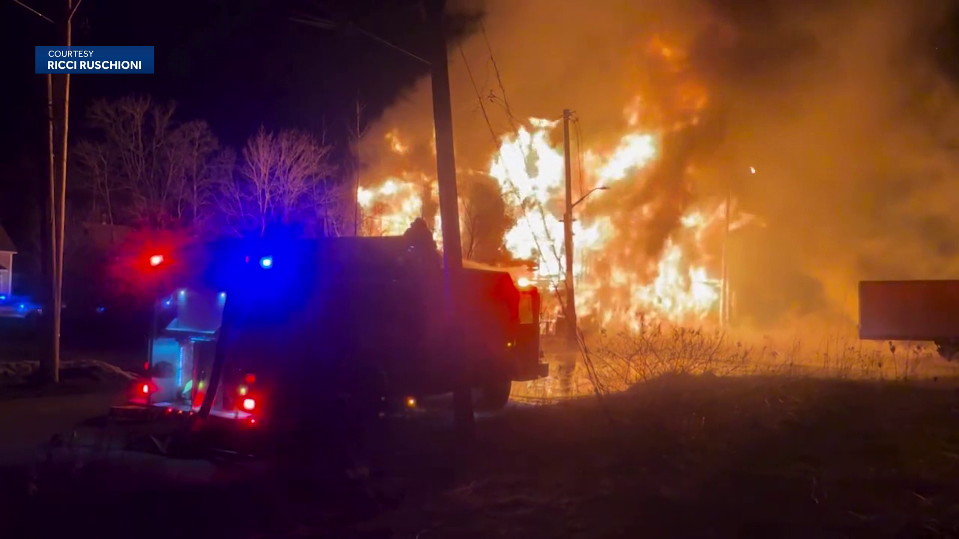 Firefighters battling massive blaze at Winchendon